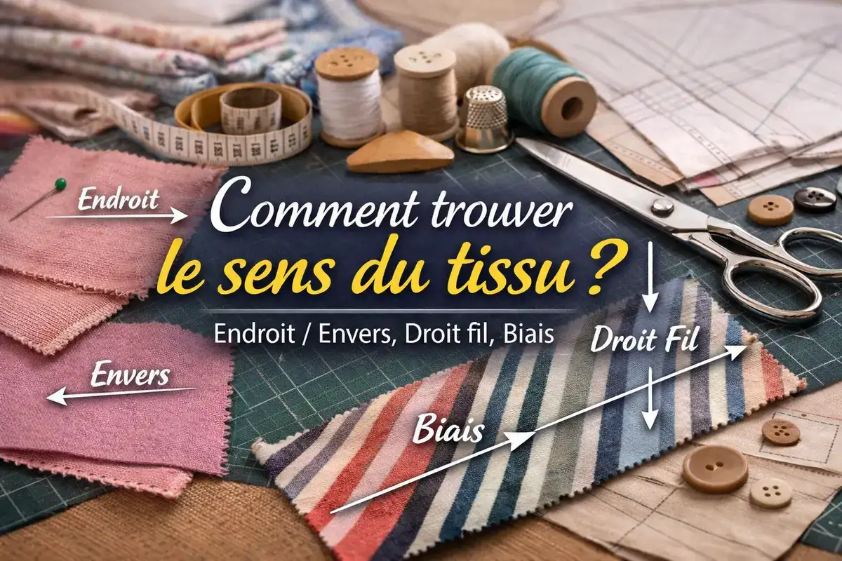 Comment trouver le sens du tissu : endroit/envers, droit fil, biais